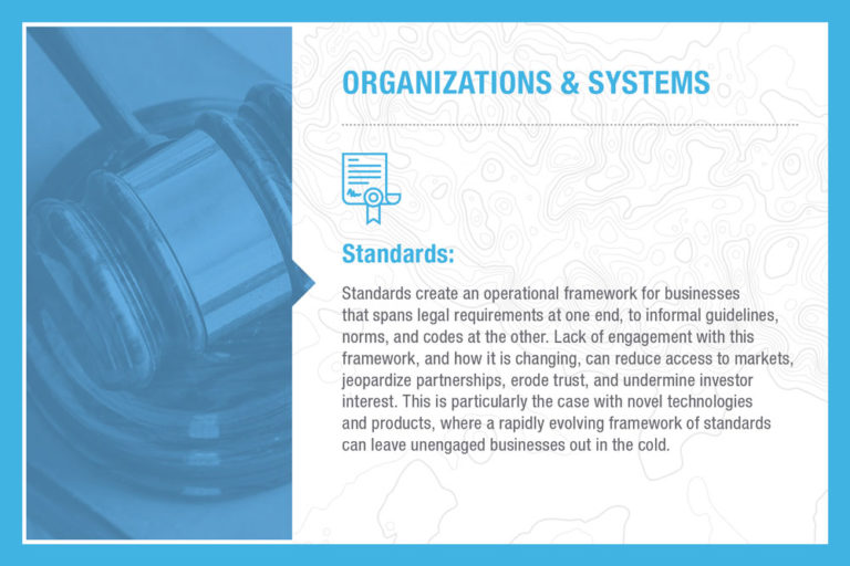Organizations & Systems: Standards - Risk Innovation